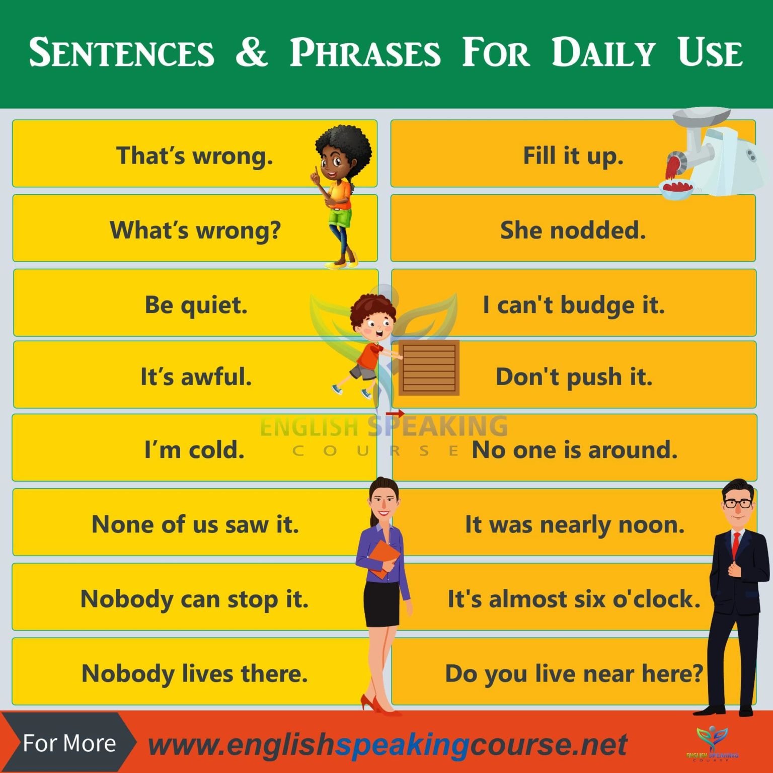 50 Common English Phrases For Daily Use English Phrases 50 Common English Phrases For Daily Use English Phrases
