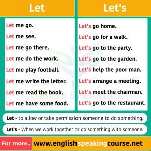 How to use let? Basic English Grammar