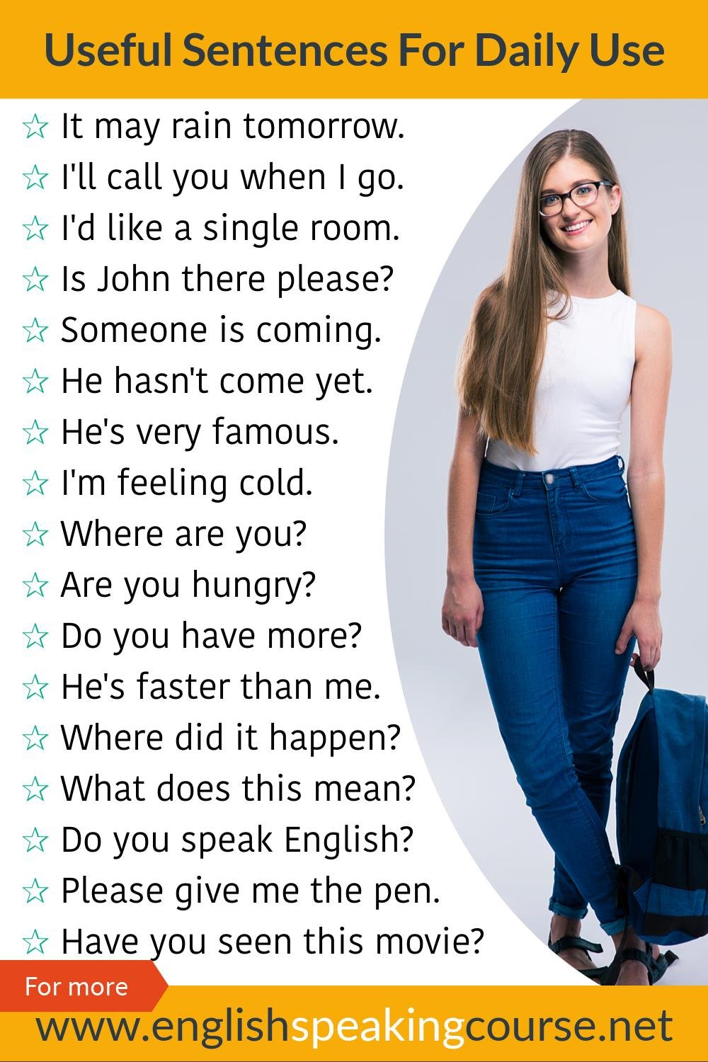 50 Useful Sentences For Daily Use - English Sentences