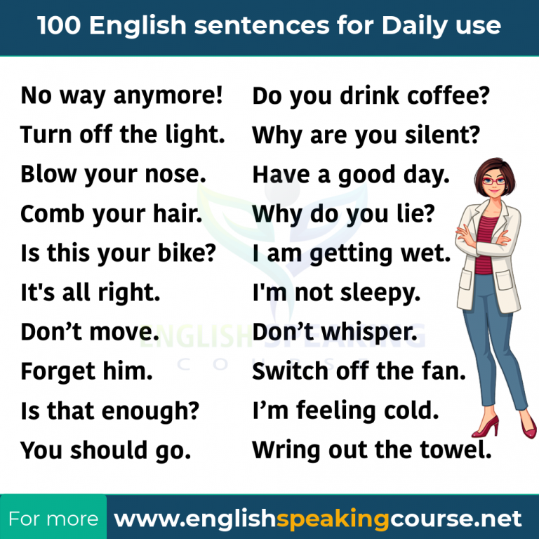 100 Basic Spoken English Sentences