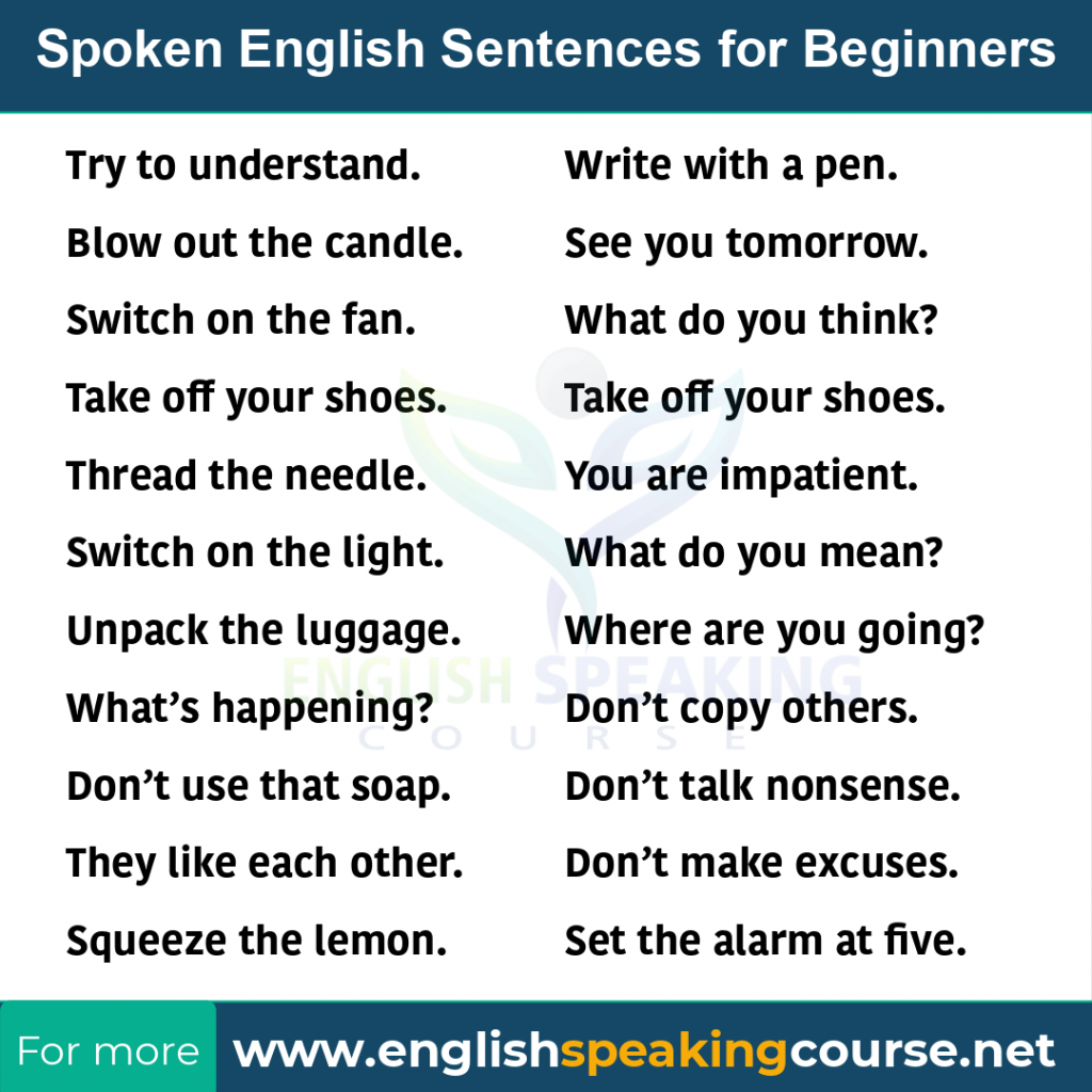 English Speaking Course For Beginners English Sentences English Speaking Course For Beginners English Sentences