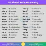 Phrasal Verbs with meaning and examples